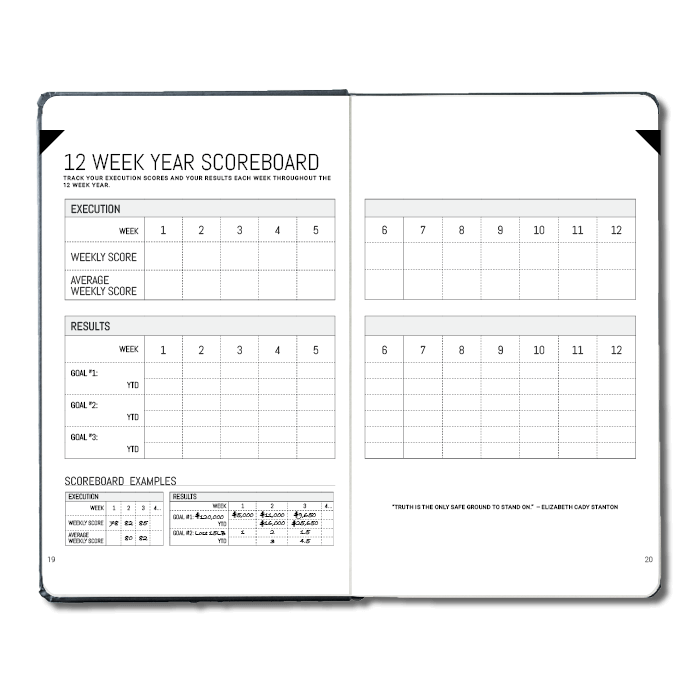 12 Week Year Planner The 12 Week Year